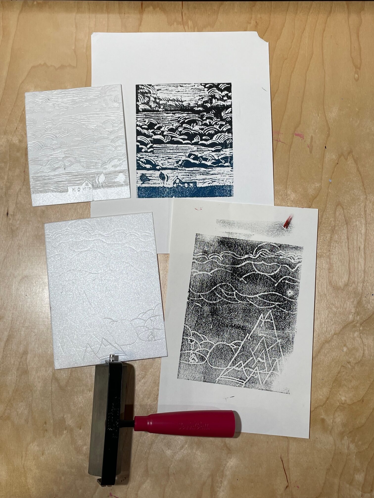 Foam Printing Group Activity - Dabble